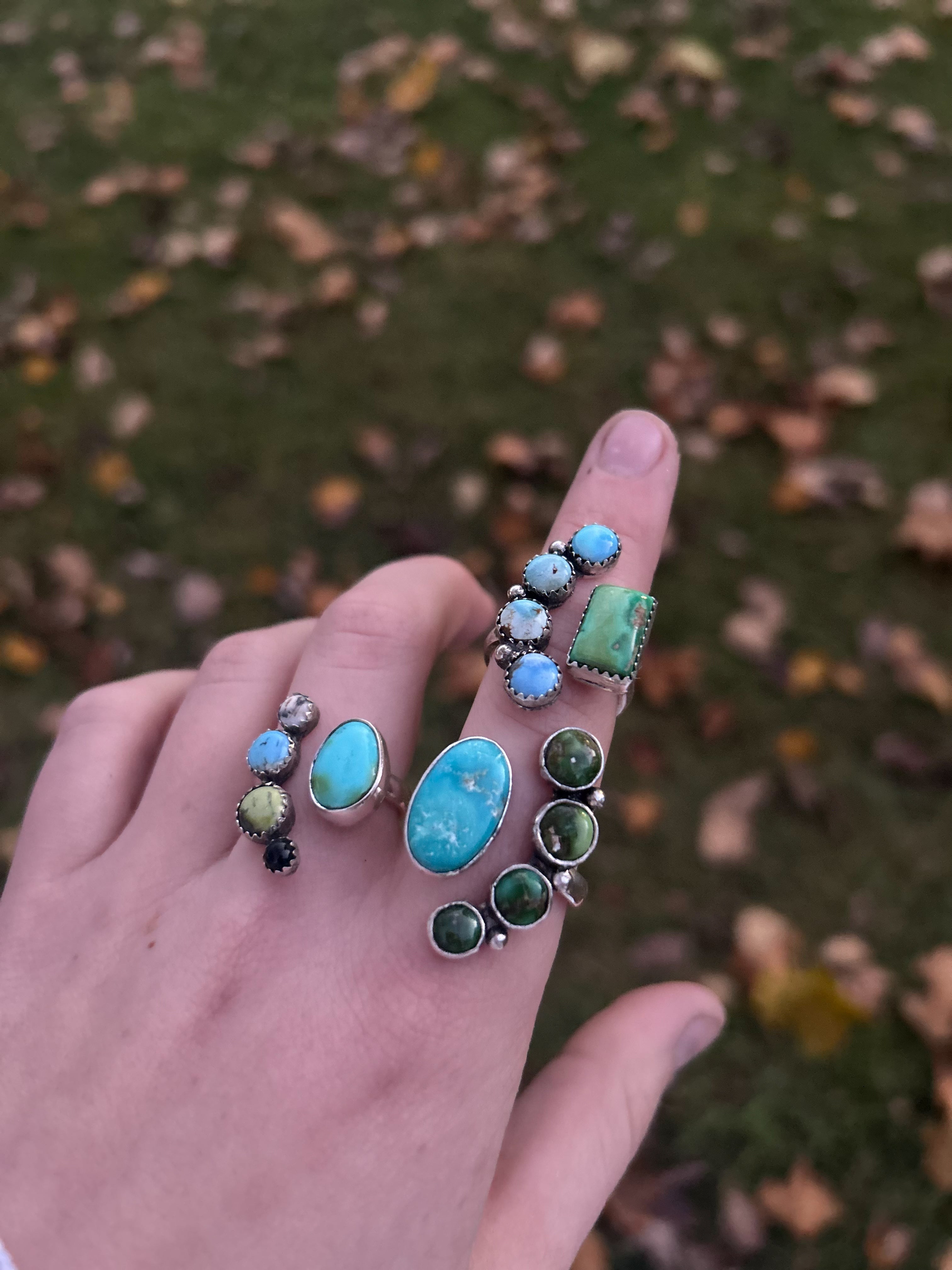Rings,Turquoise, Sterling Silve, White buffalo, Wild Horse, Inlay ...
